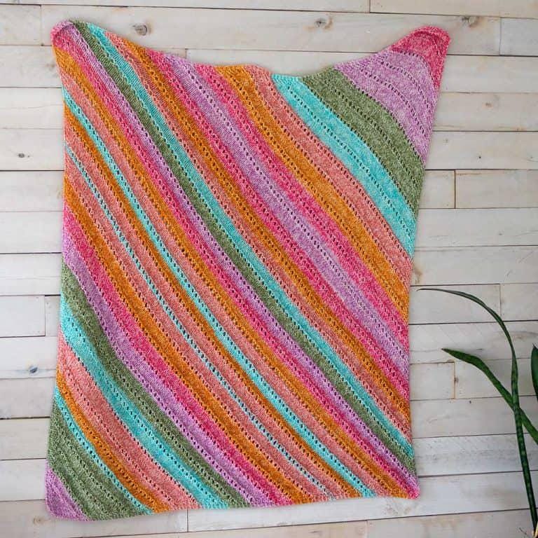 Easy Diagonal Knit Baby Blanket Knitting Pattern - Etsy