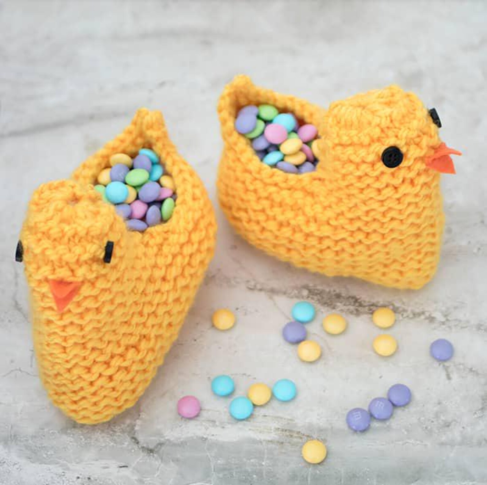 Easy Easter Chick Basket Knitting Pattern - Etsy UK