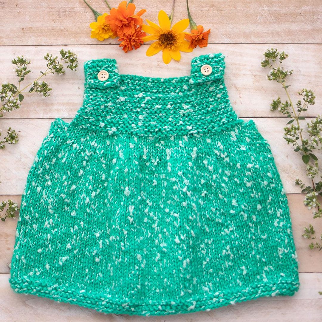 Simple Baby Dress Knitting Pattern - Etsy