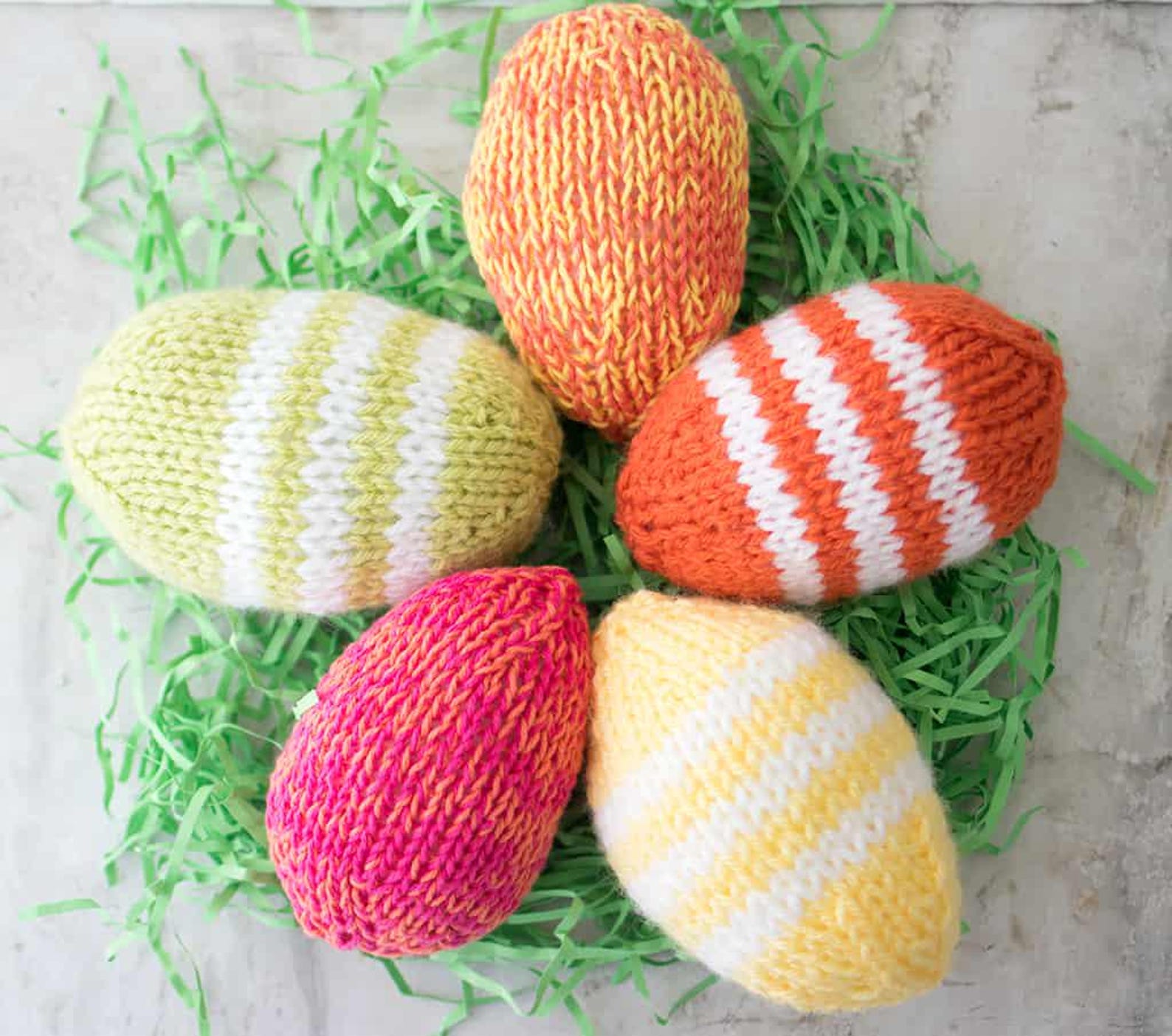 Easy Flat Knit Easter Egg Knitting Pattern - Etsy