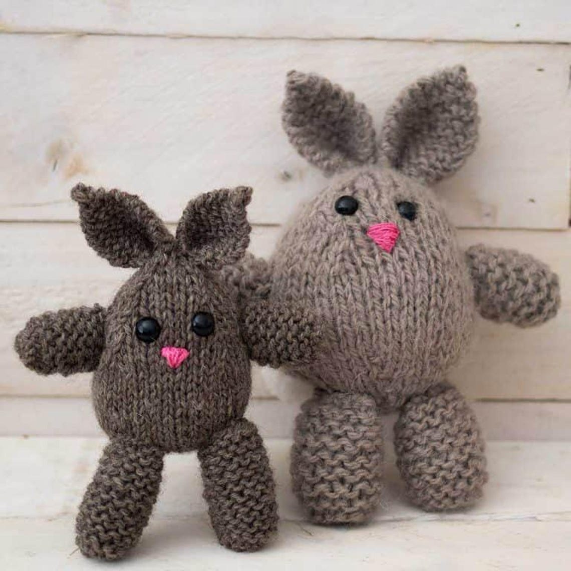 Flat Knit Plush Bunny Knitting Pattern - Etsy