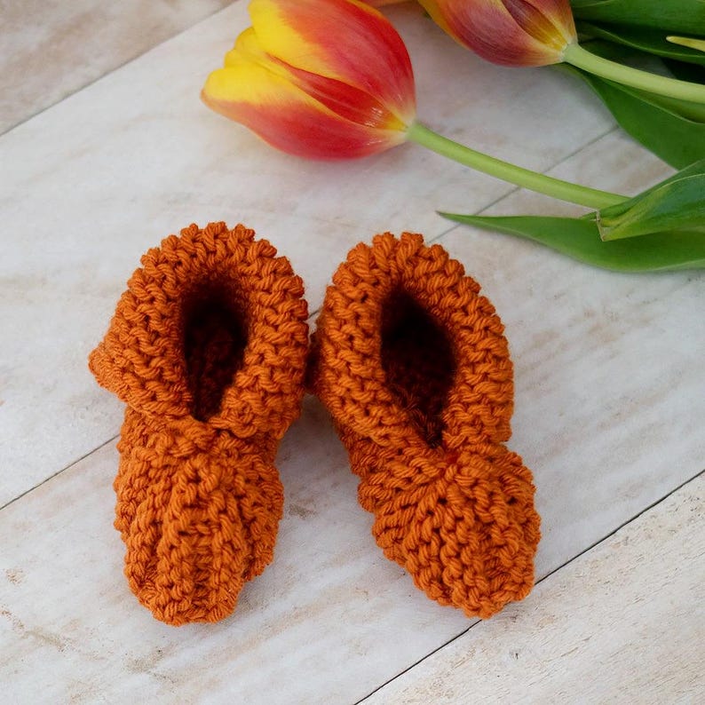Beginner Flat Knit Baby Booties Pattern - Etsy