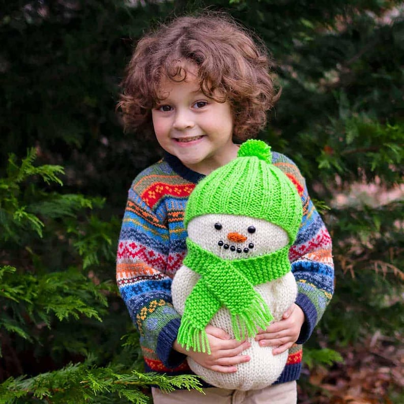 Plush Snowman Knitting Pattern - Etsy