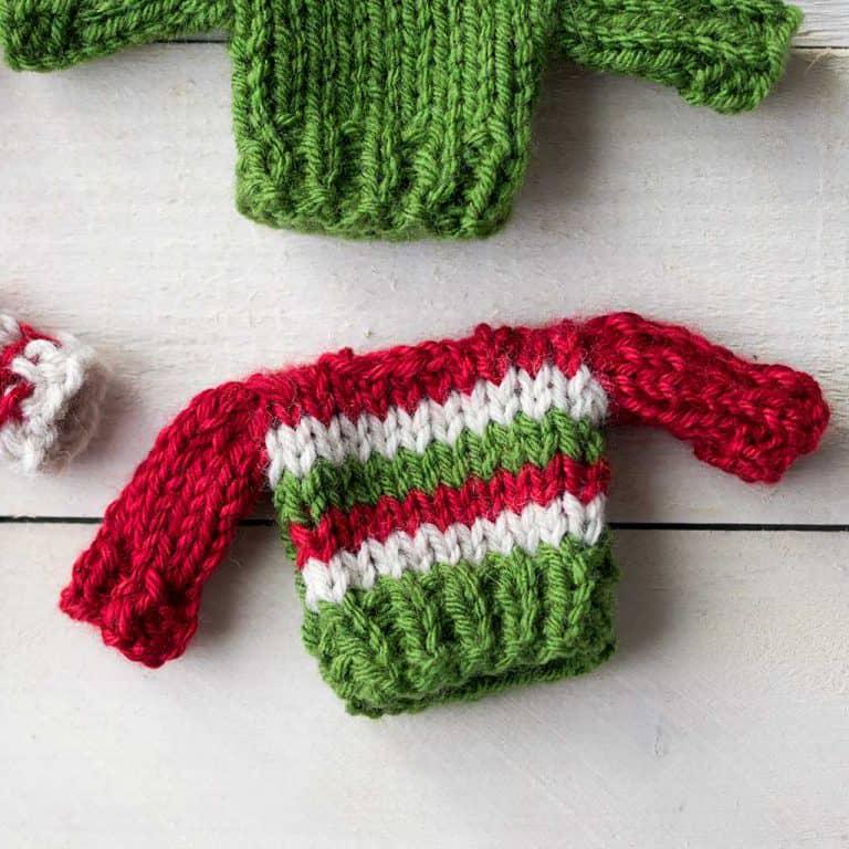 Easy Mini Christmas Sweater Ornaments Knitting Pattern - Etsy