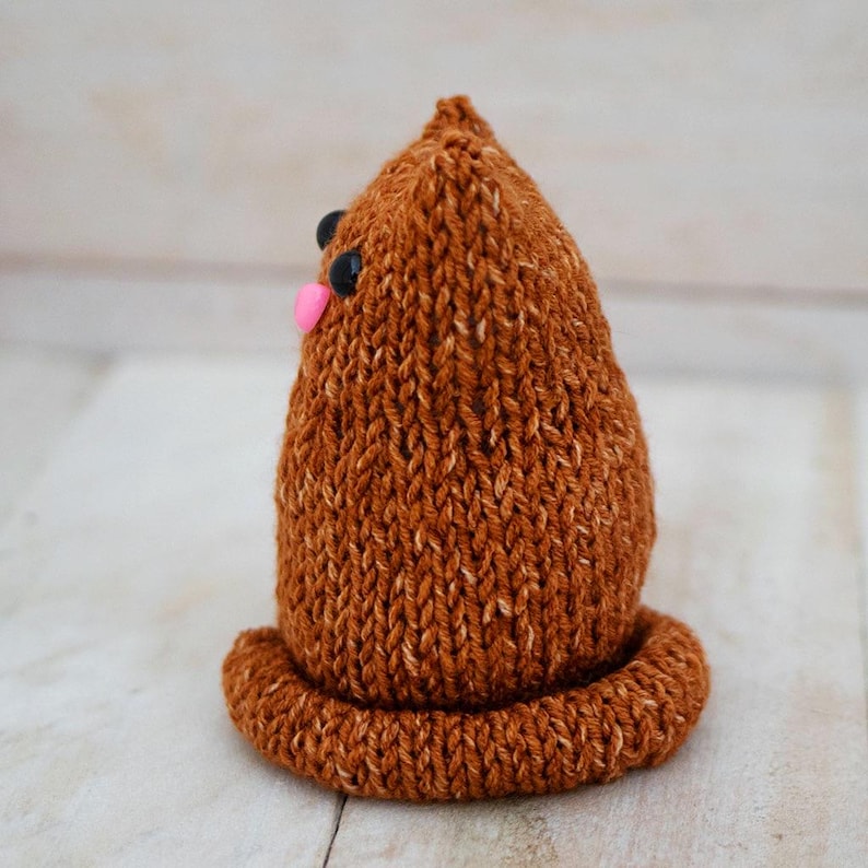 Easy Flat Knit Plush Cat Knitting Pattern - Etsy