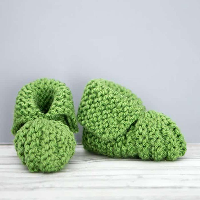 Beginner Flat Knit Baby Booties Pattern - Etsy