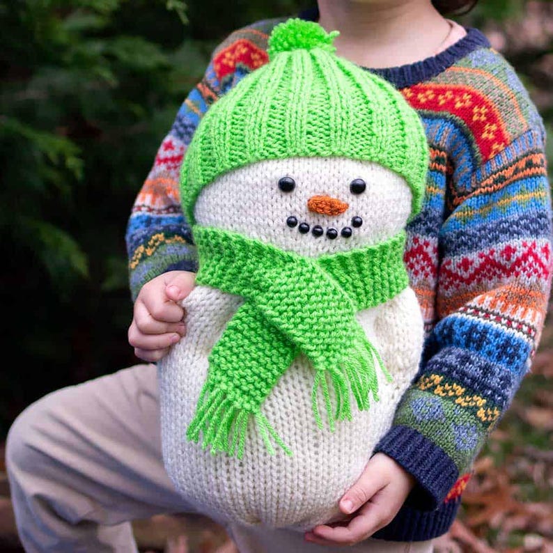 Plush Snowman Knitting Pattern - Etsy