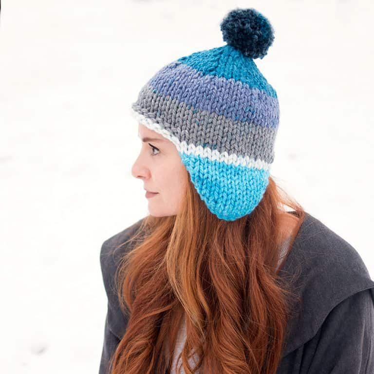 Womens Flat Knit Thick & Quick Hat Knitting Pattern - Etsy