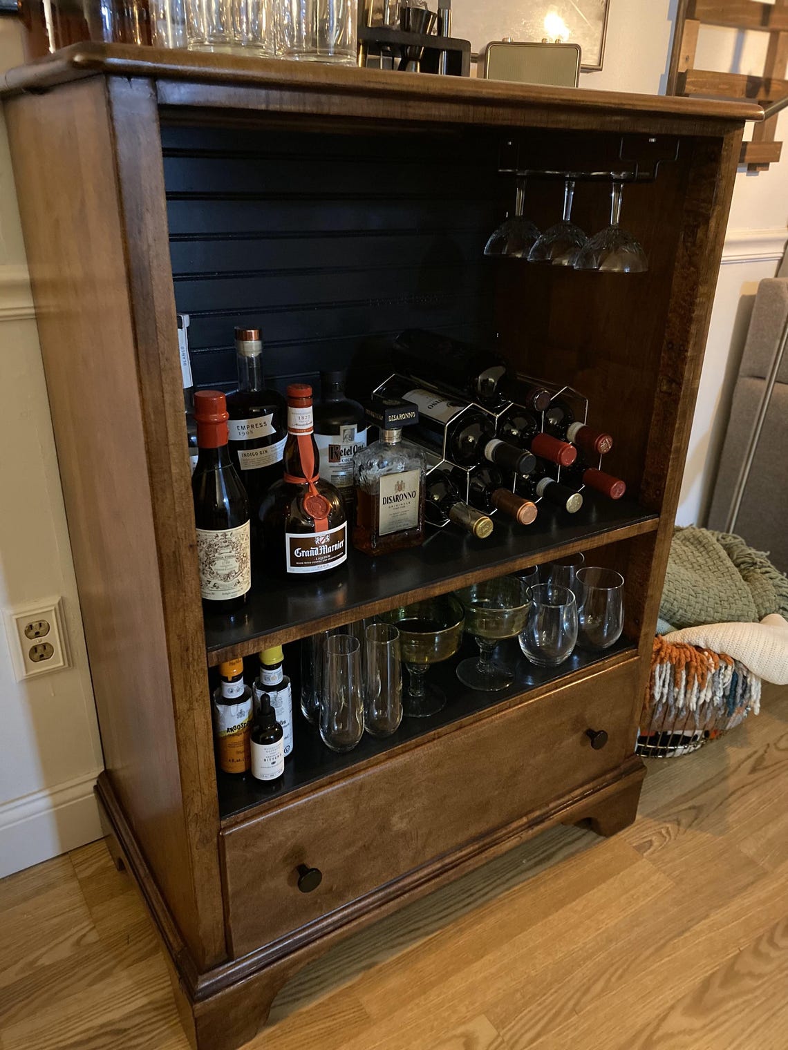 Rustic Upcycled Bar Cabinet – Unique Home Bar From a Repurposed Dresser ...