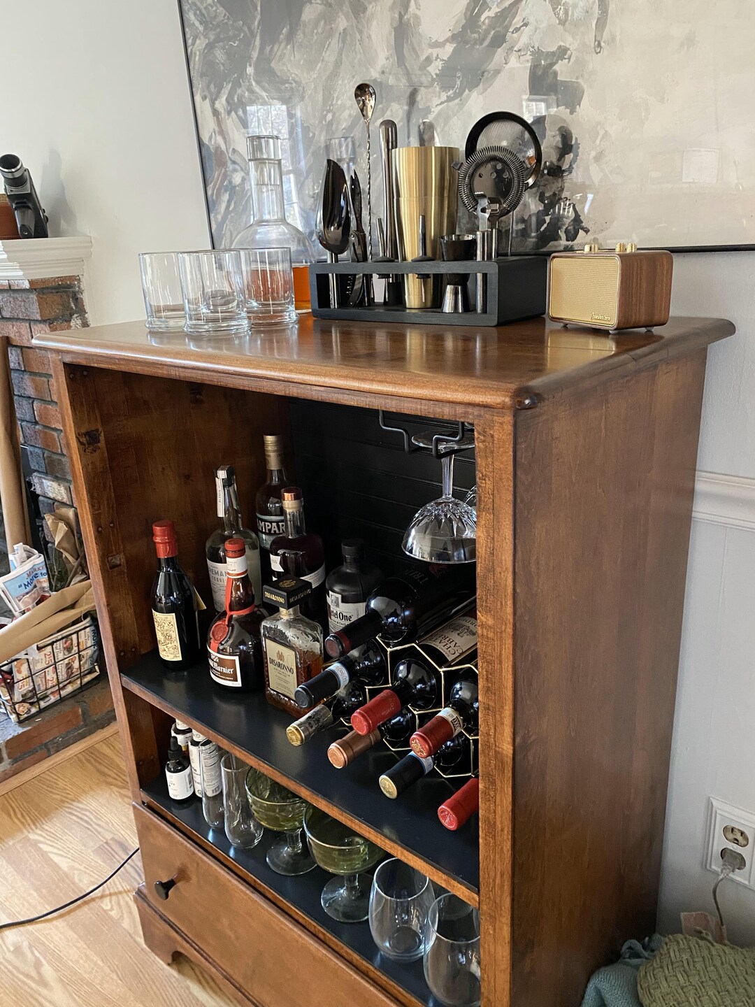Rustic Upcycled Bar Cabinet – Unique Home Bar From a Repurposed Dresser ...