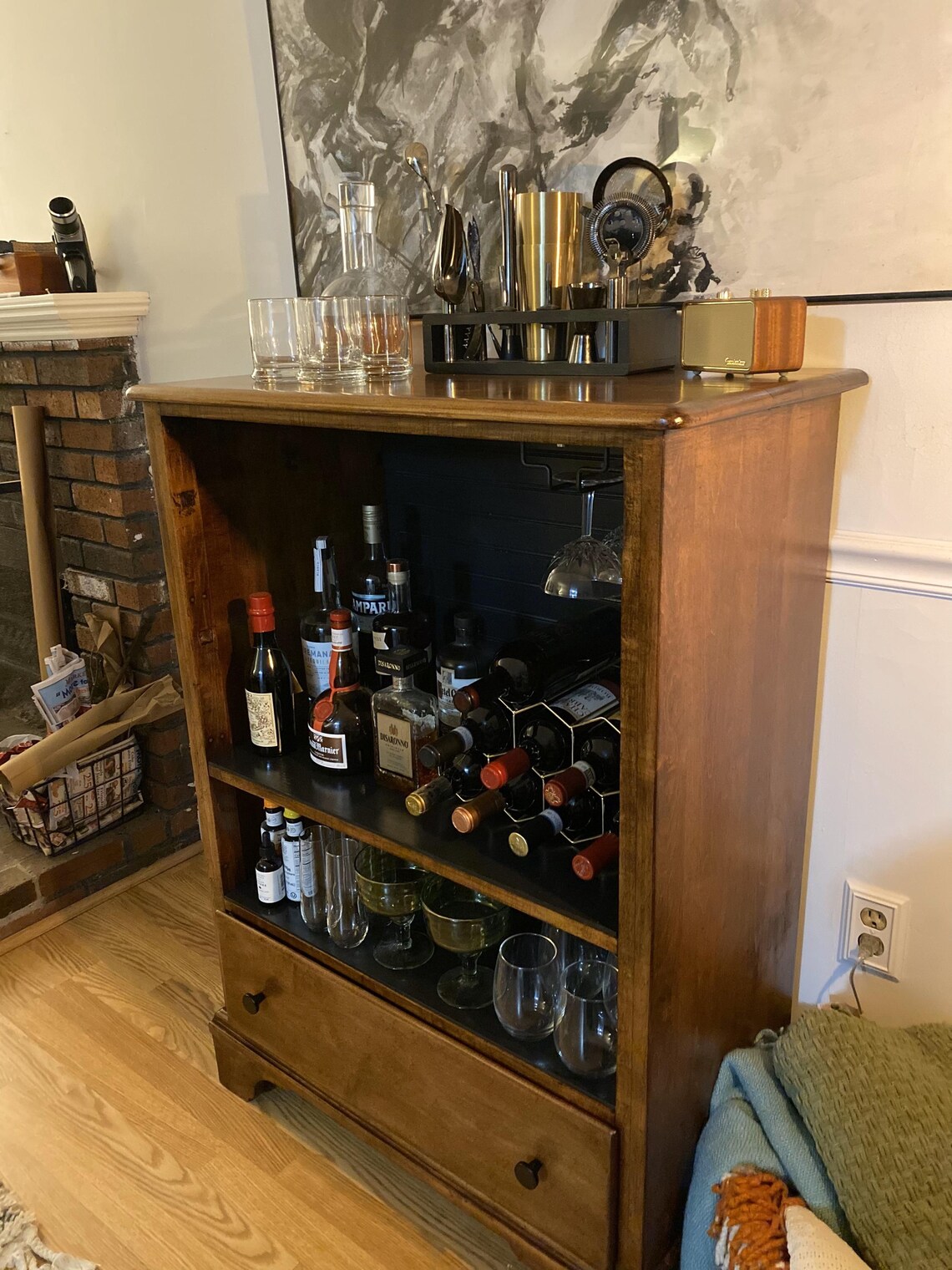 Rustic Upcycled Bar Cabinet – Unique Home Bar From a Repurposed Dresser ...