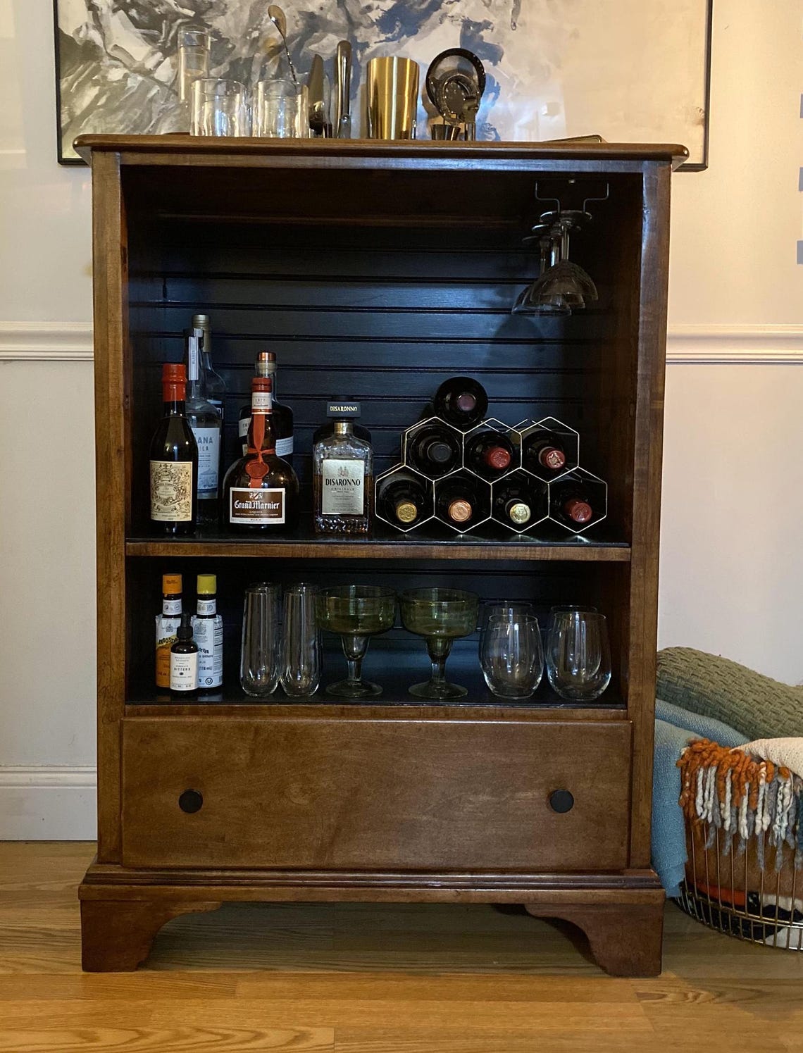 Rustic Upcycled Bar Cabinet – Unique Home Bar From a Repurposed Dresser ...