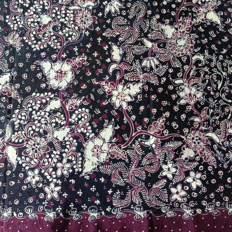 Classic Purple Batik Cloth Typical of Java Indonesia, Made of Super ...