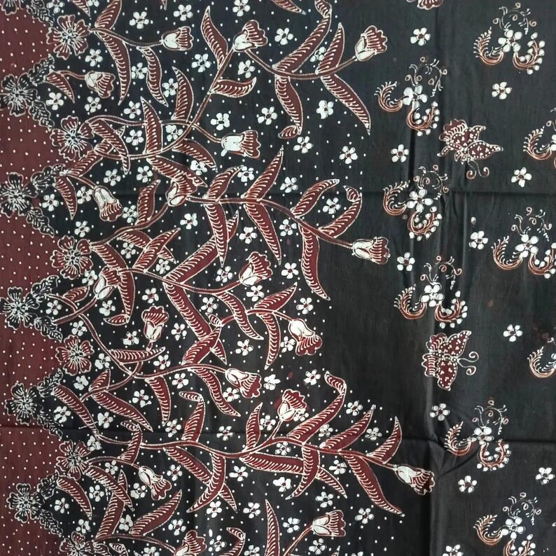 Long Hand-drawn Batik Cloth With Original Javanese Indonesian Tulip ...