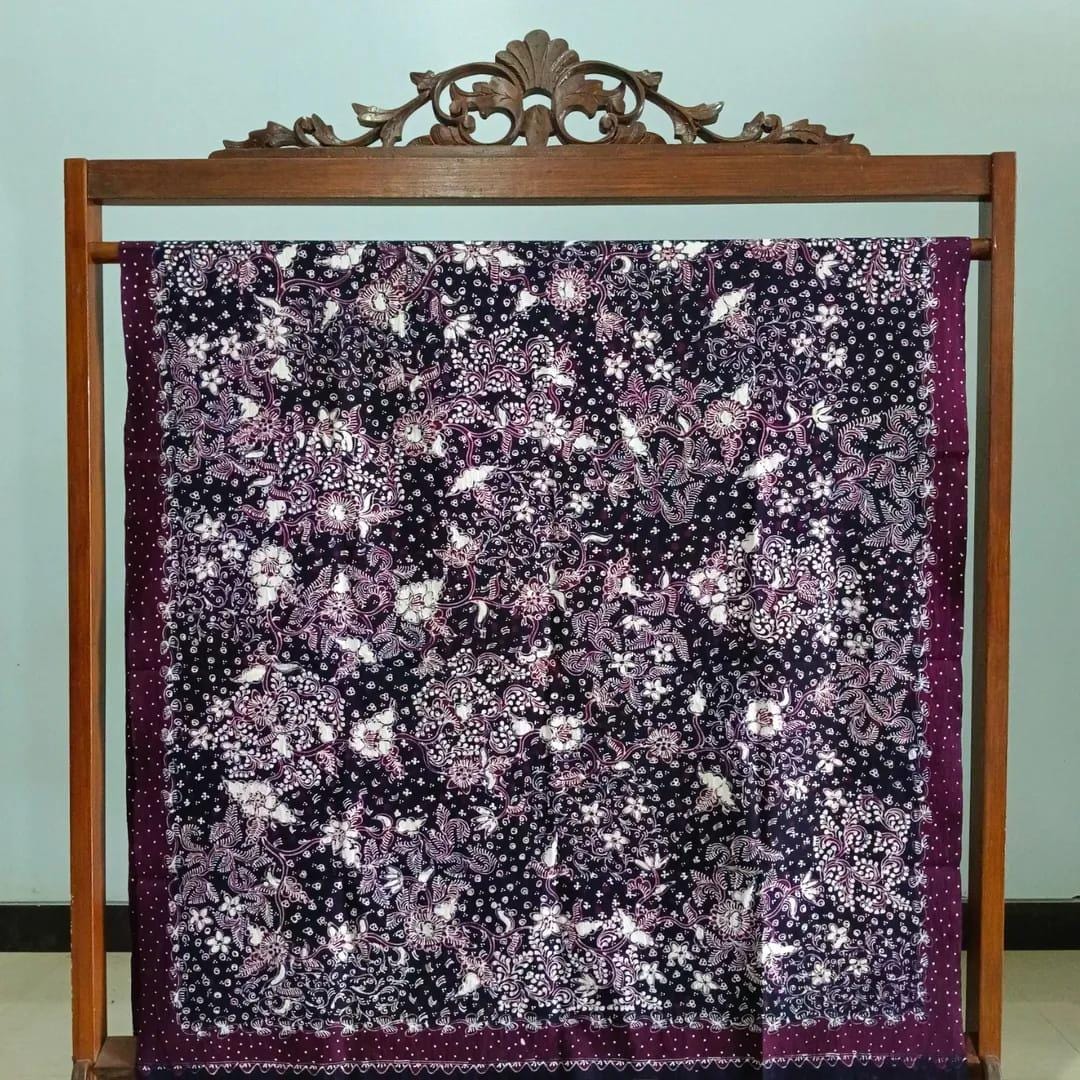 Classic Purple Batik Cloth Typical of Java Indonesia, Made of Super ...