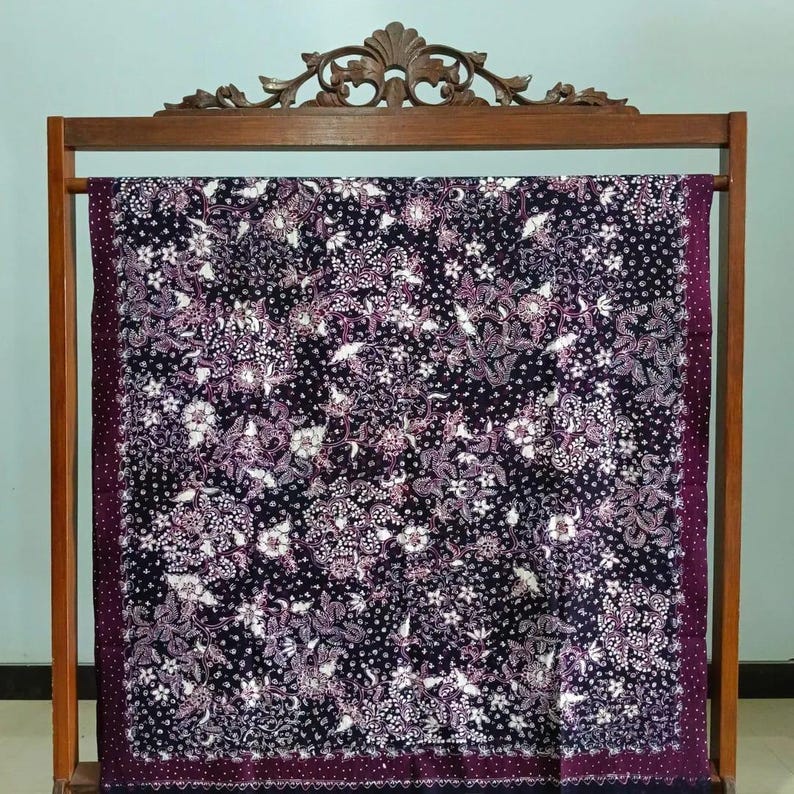 Classic Purple Batik Cloth Typical of Java Indonesia, Made of Super ...