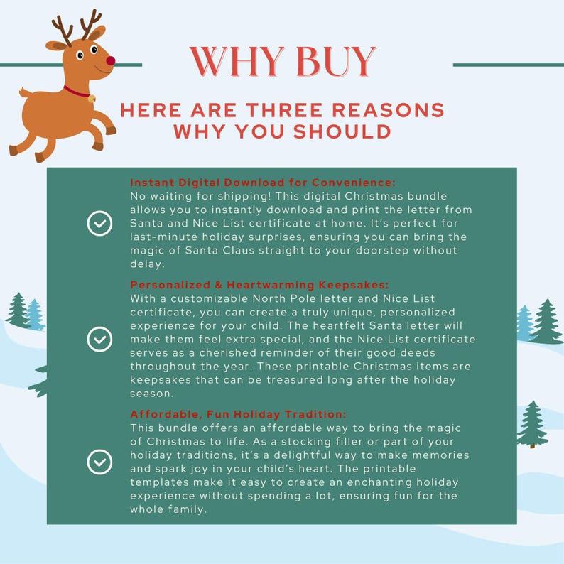Christmas Letter From Santa & Nice List Certificate Bundle | Digital ...