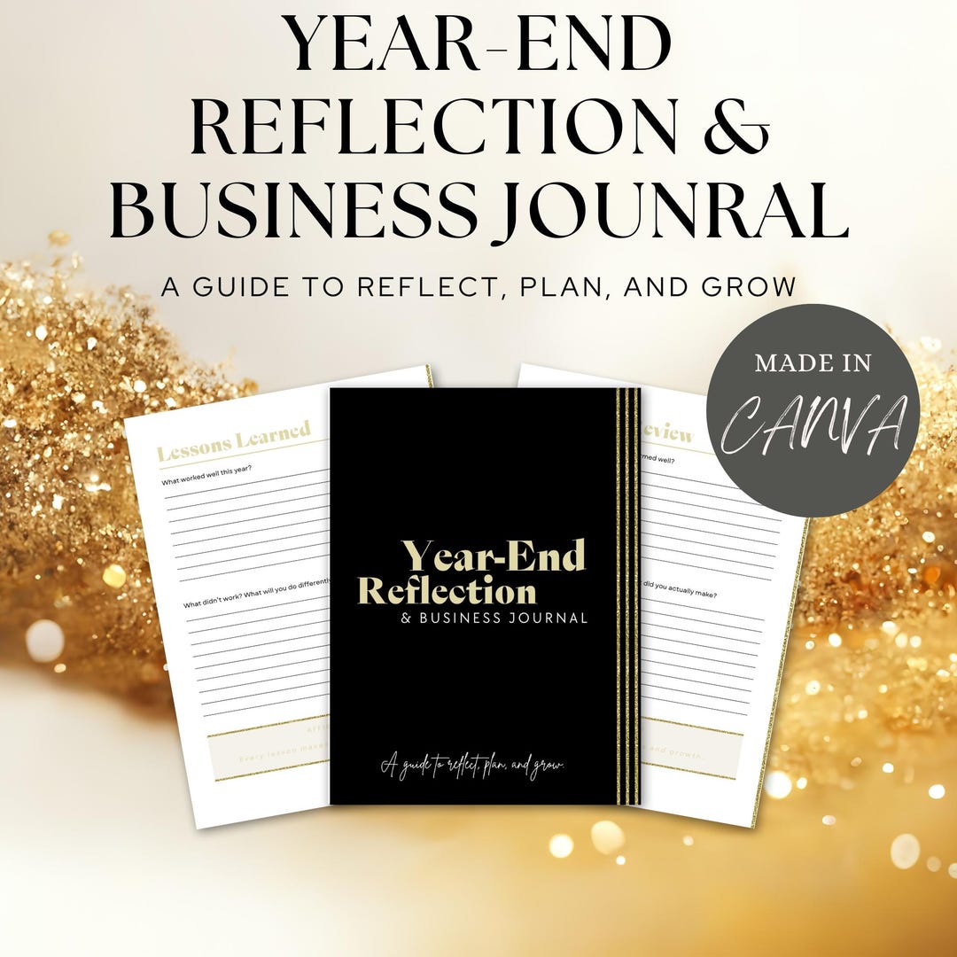 Digital Year-end Reflection & Business Journal - 31 Pages L Self ...