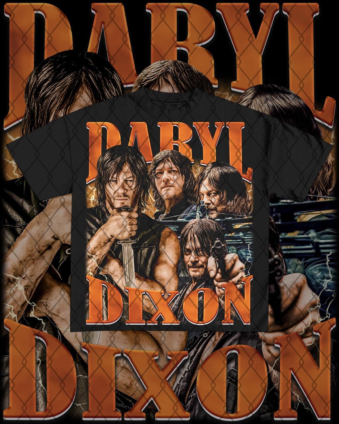 Daryl Dixon PNG Digital Download, DTF Transfer Print, Bootleg Shirt ...