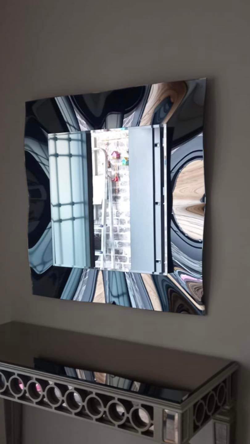 Shiny Mirror, Curved Mirror, Bathroom Mirror, Bedroom Mirror, Makeup ...