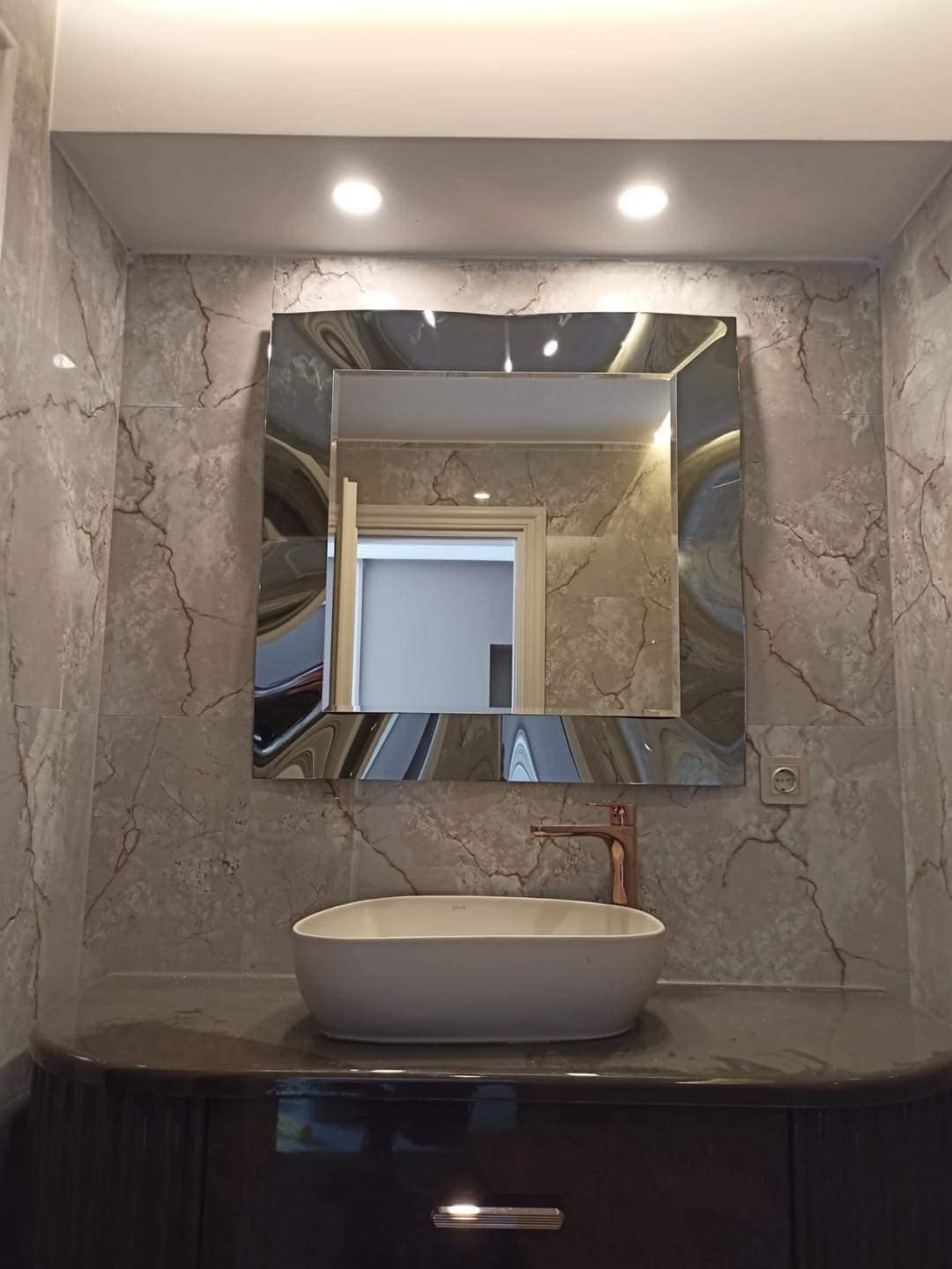 Shiny Mirror, Curved Mirror, Bathroom Mirror, Bedroom Mirror, Makeup ...