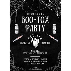Halloween Boo-tox Party Invite | Editable Digital Template | Botox Med ...