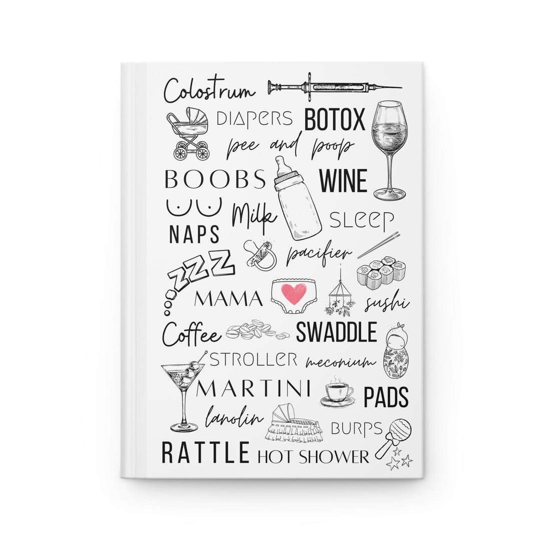 Baby X Tox Aesthetics Hardcover Journal Planner Notebook New Mom Gift ...