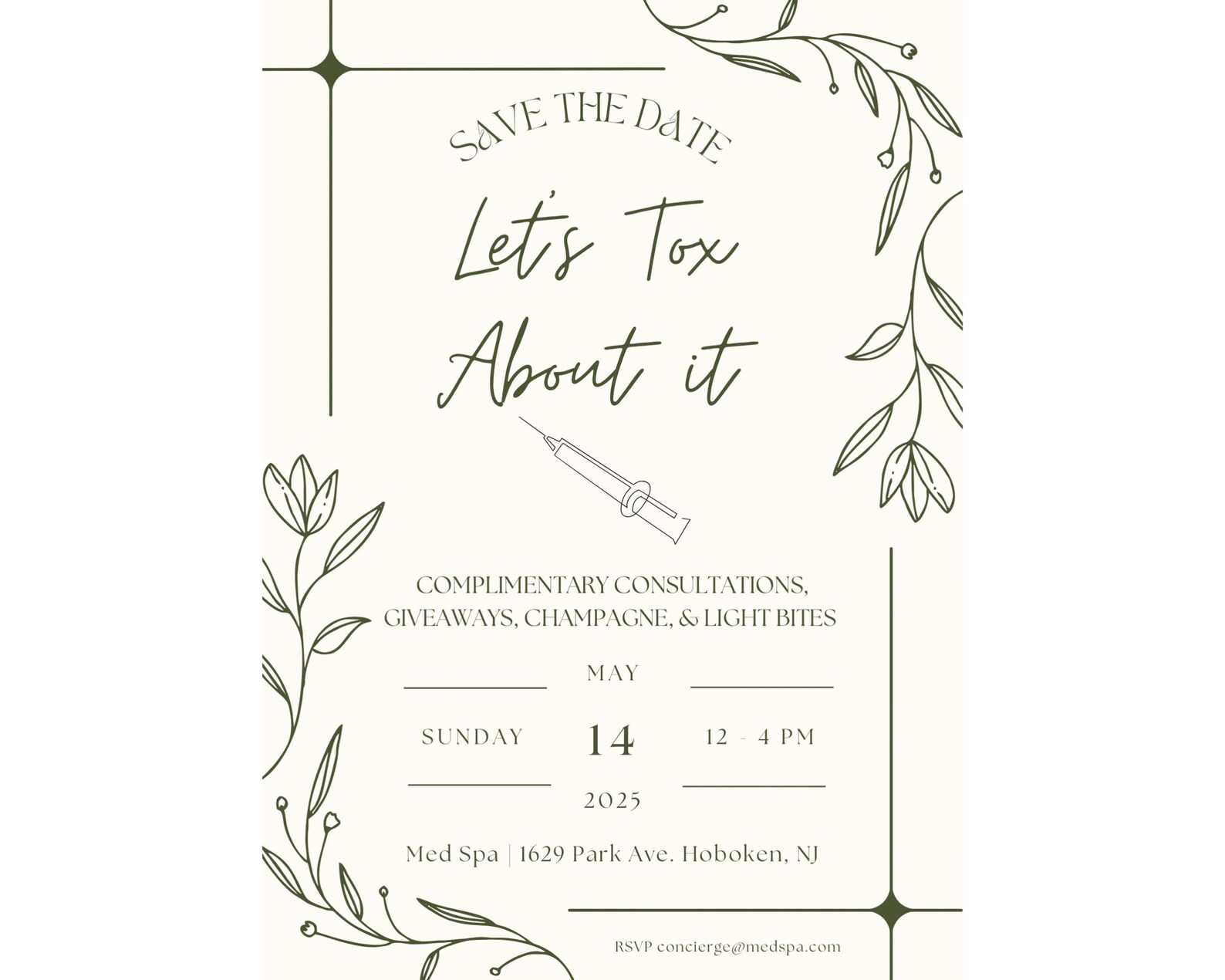 Lets Tox About It Event Invitation Injector Plastic Surgery Med Spa ...