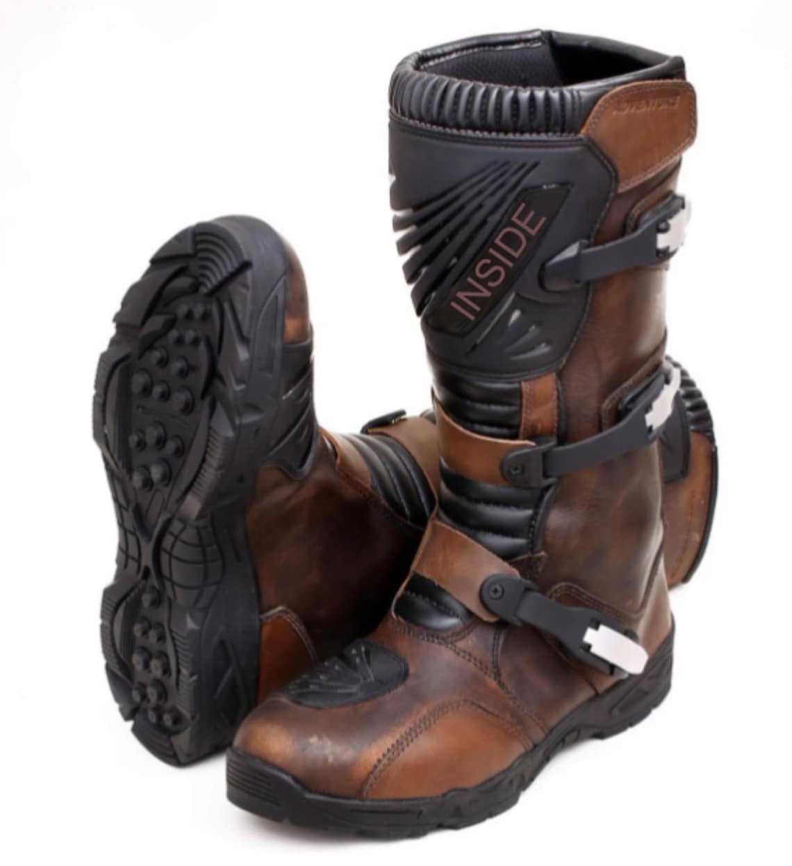 Handcrafted Adventure Long Motorcycle Motorbike Leather off Road ...