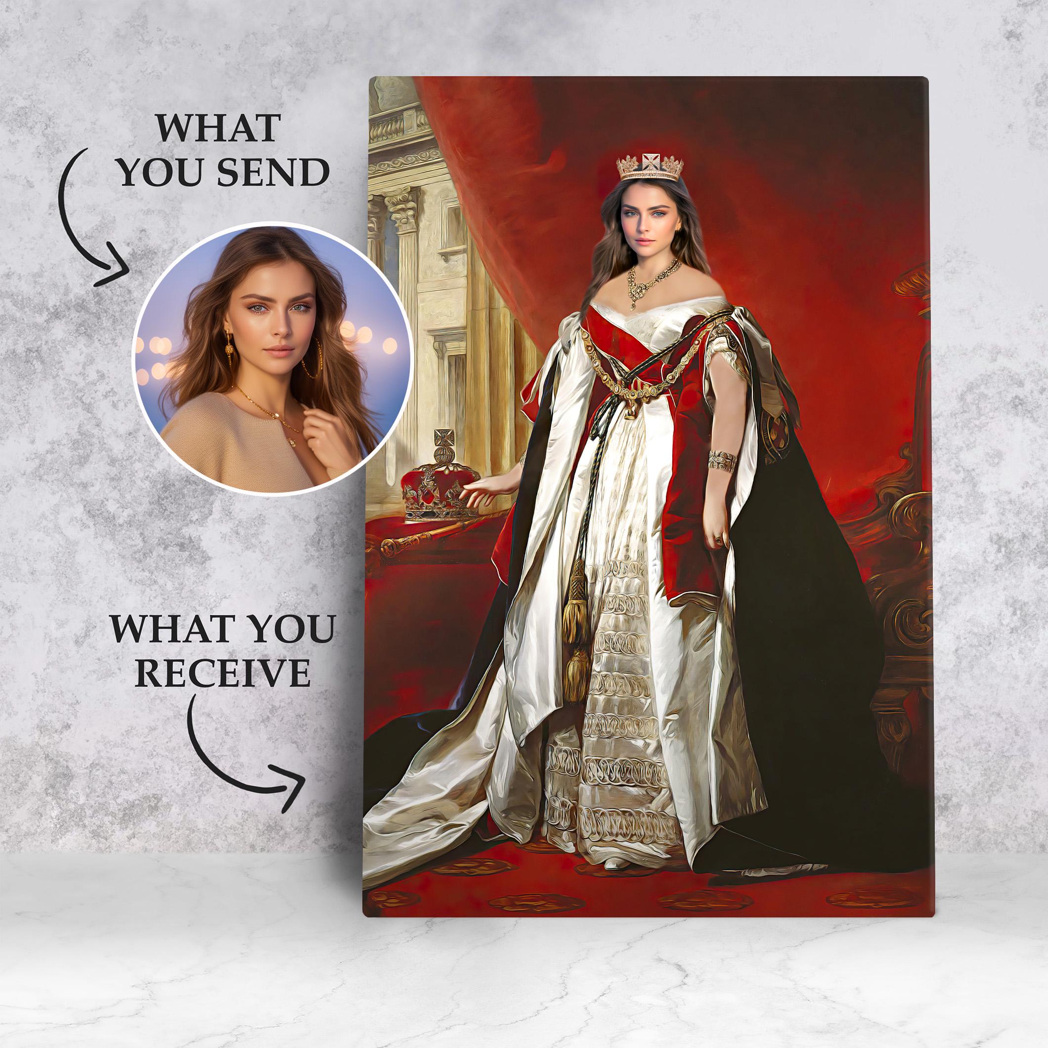 Custom Historical Royal Portrait Woman, CLASSIC ROYAL PORTRAIT ...