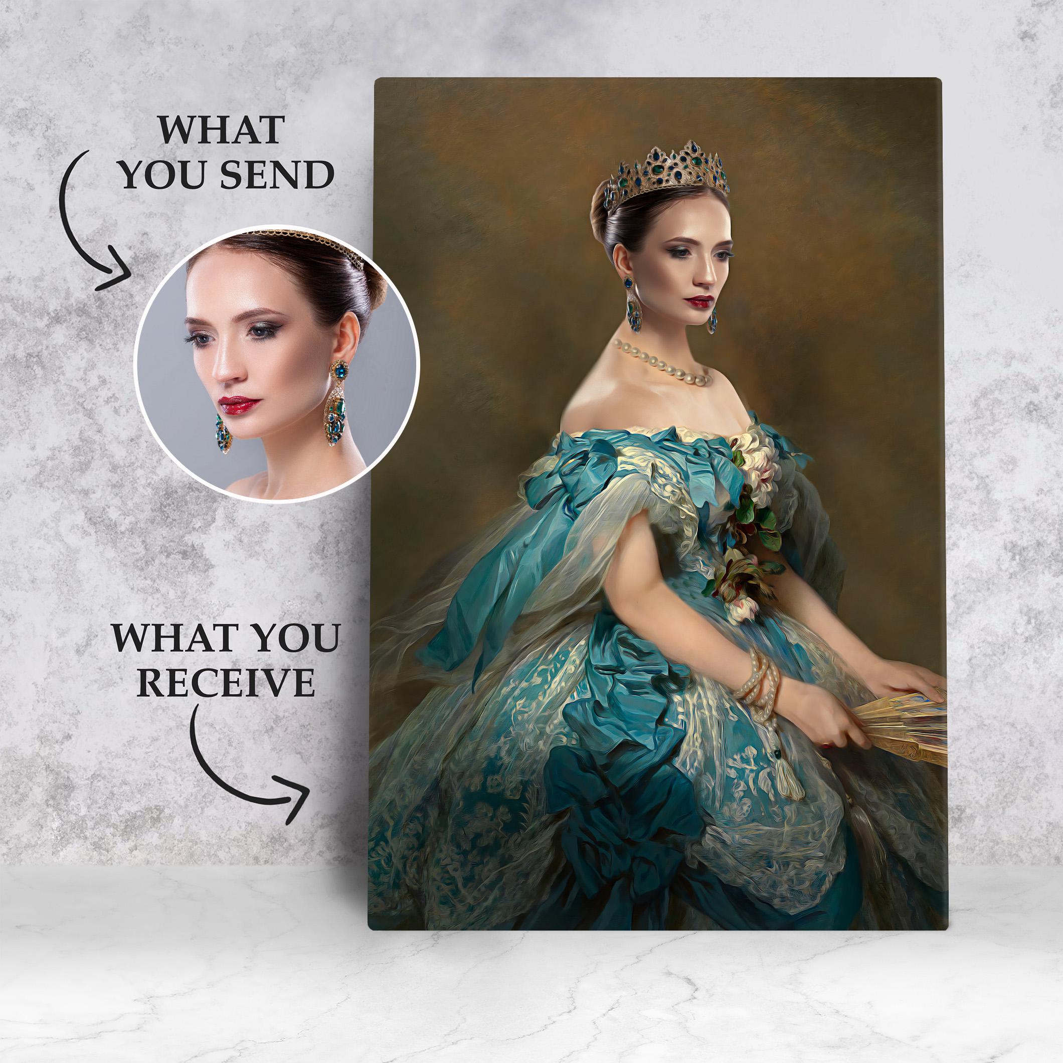 Custom Historical Royal Portrait Woman, CLASSIC ROYAL PORTRAIT ...