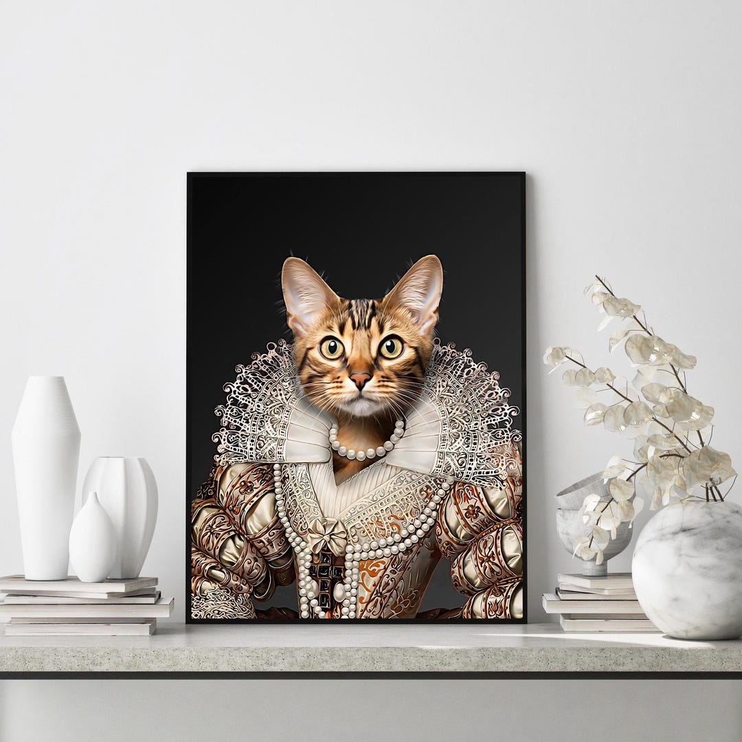 CLASSIC CAT PORTRAIT, the Empress Portrait, Classic Pet Portrait ...