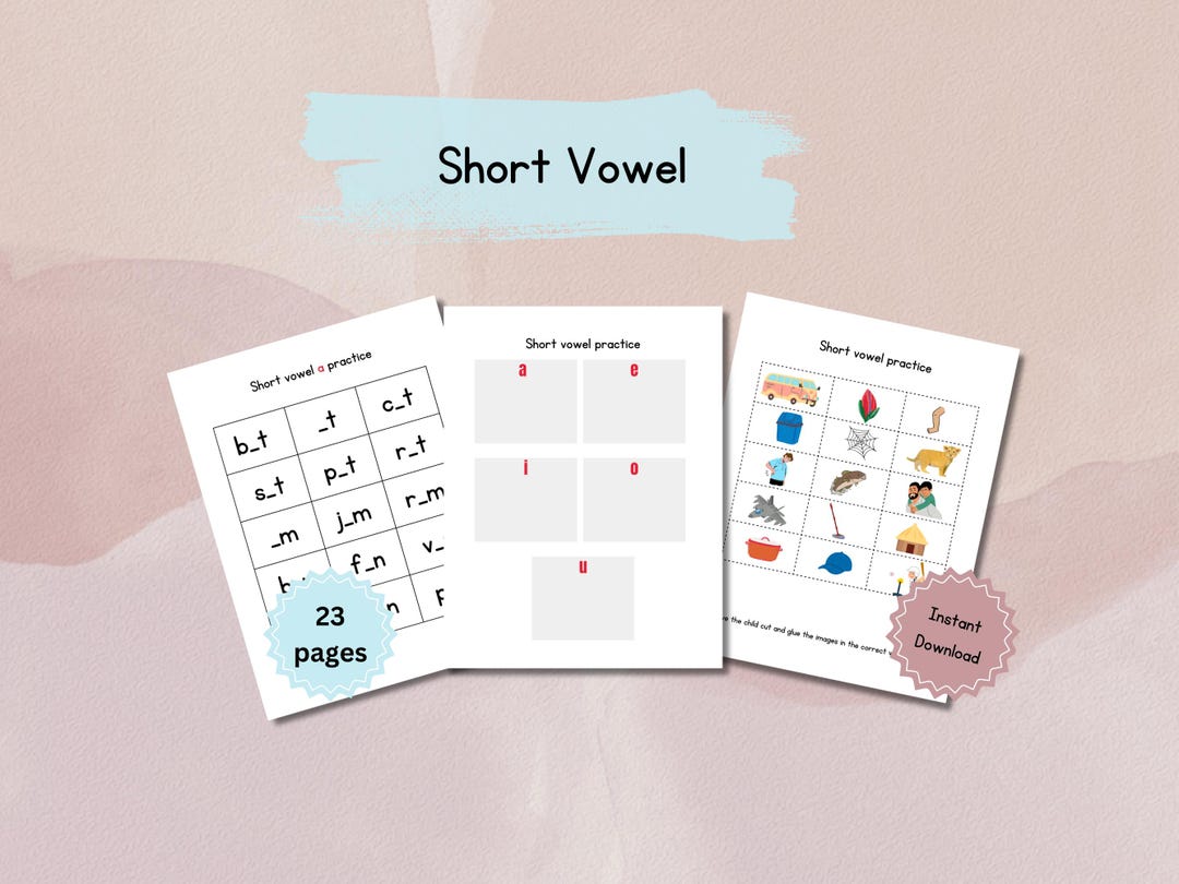 Short Vowels Worksheets – Fun and Educational Phonics Practice for ...