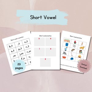 Vowels Worksheets- Short Vowels: Phonics Practice for Early Learners ...
