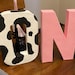 Custom Hand-painted Cow Print Letters - Etsy