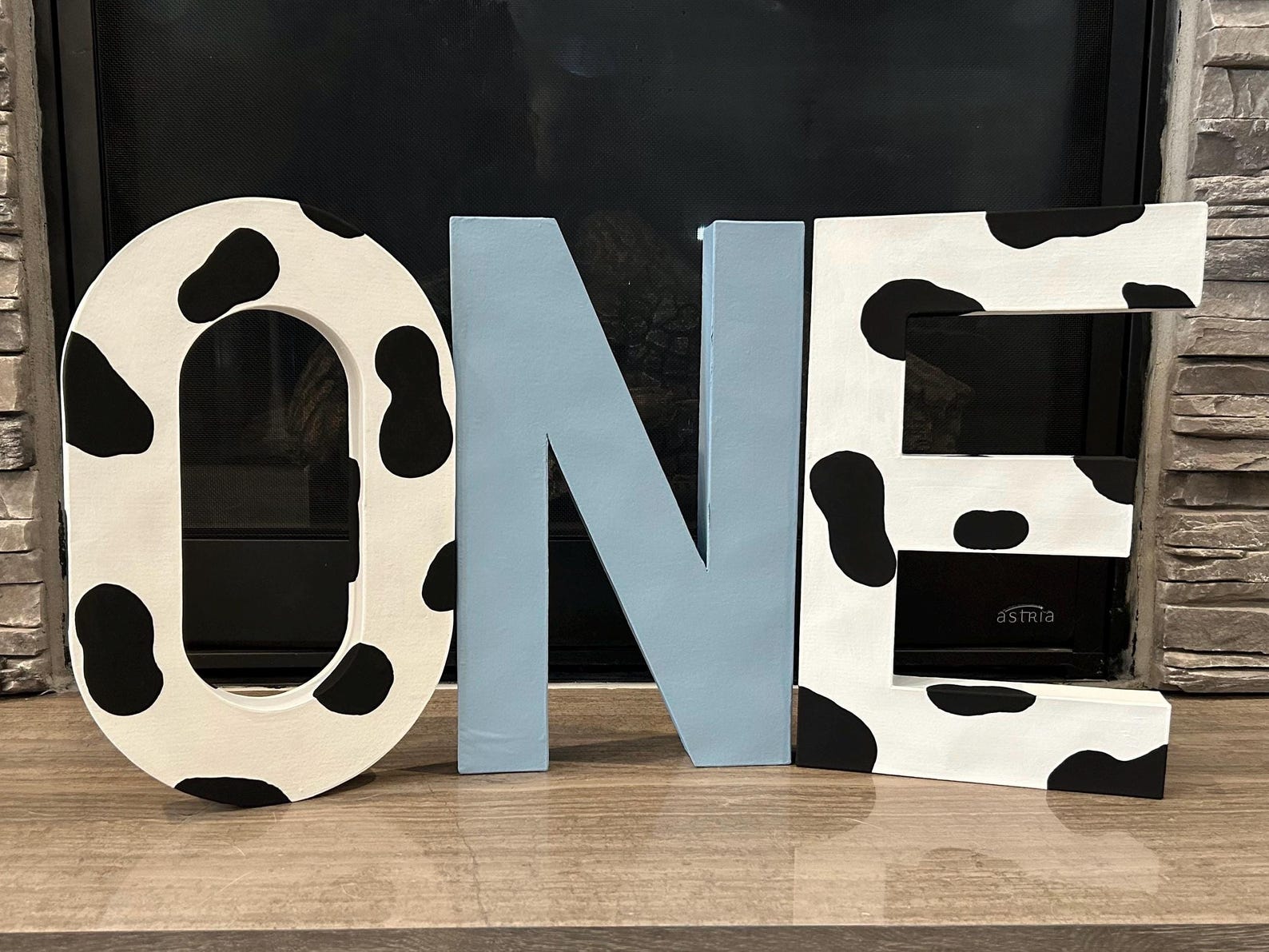 Custom Hand-painted Cow Print Letters - Etsy