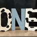 Custom Hand-painted Cow Print Letters - Etsy