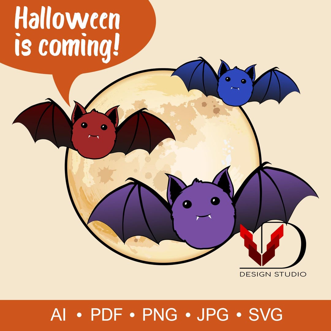 Halloween Bats Moon Png, Cute Bats Png, Cartoon Bats, Bat Clipart Png ...