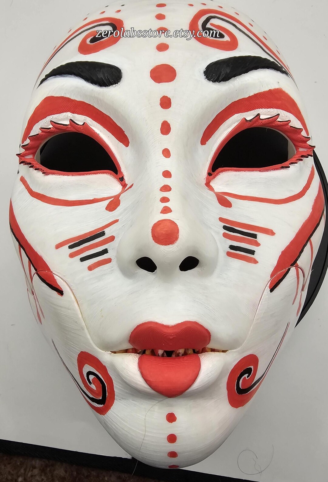 Oni Horror Mask: Cosplay Scare Mask Painted - Etsy