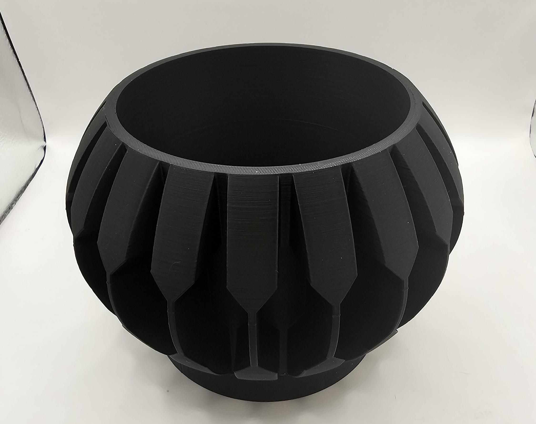 3d-printed Modern Black Planter Pot Sleek Design for Contemporary ...