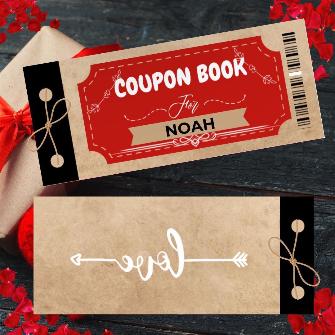 Printable Valentines Day Coupon Book Romantic Fun Gift for Couples, Him ...
