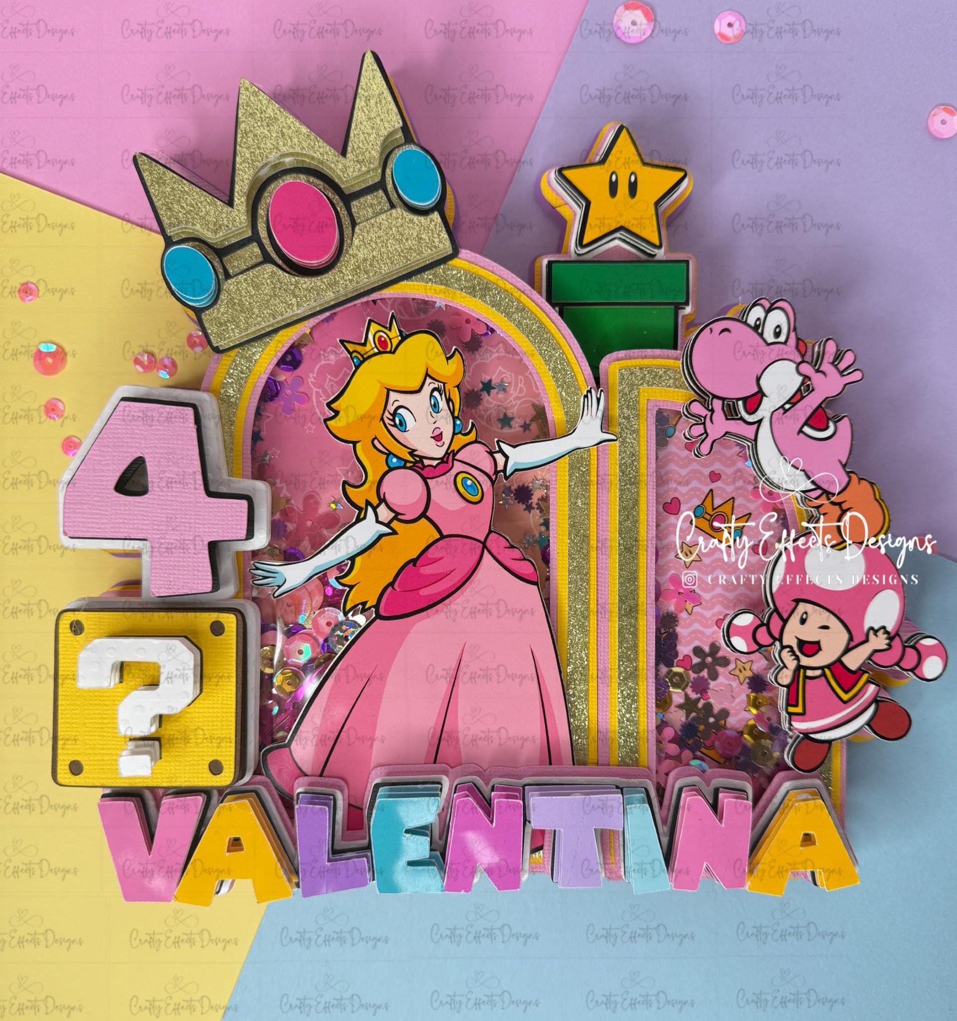 Princess Peach Cake Topper, Princess Daisy Cake Topper, Mario Cake ...