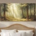 Abstract Forest Oil Painting Large Textured Woodland Wall Art Sunshine ...
