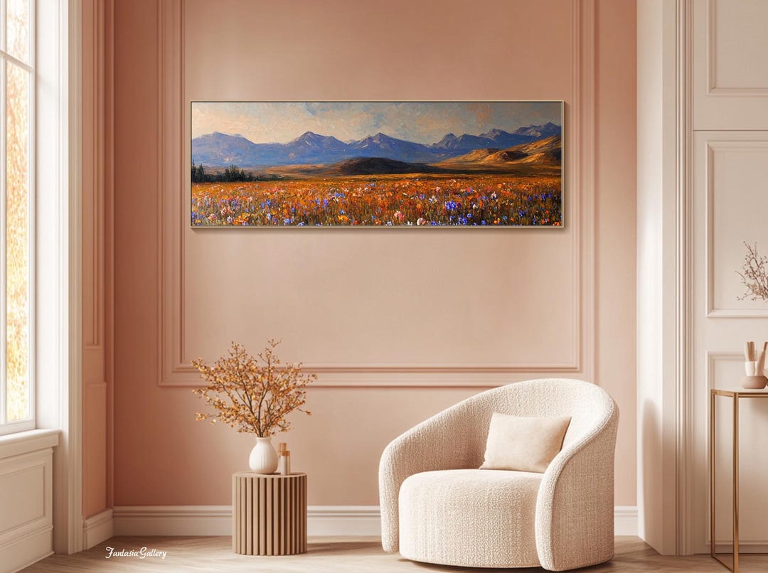 Extra Large Landscape Wall Art Mountain Oil Painting on Canvas Original ...