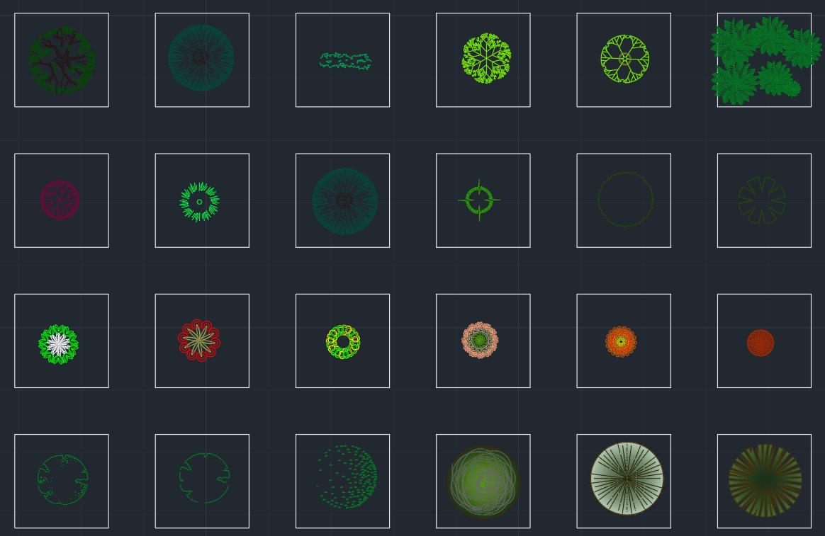 500+ Tree Top View Collection | DWG & DXF Digital Files for Architects ...