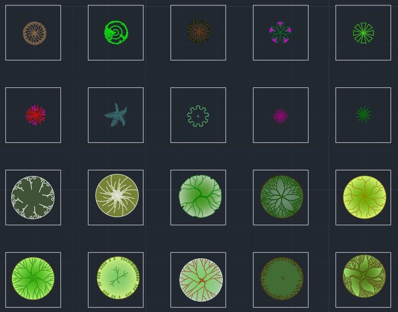 500+ Tree Top View Collection | DWG & DXF Digital Files for Architects ...