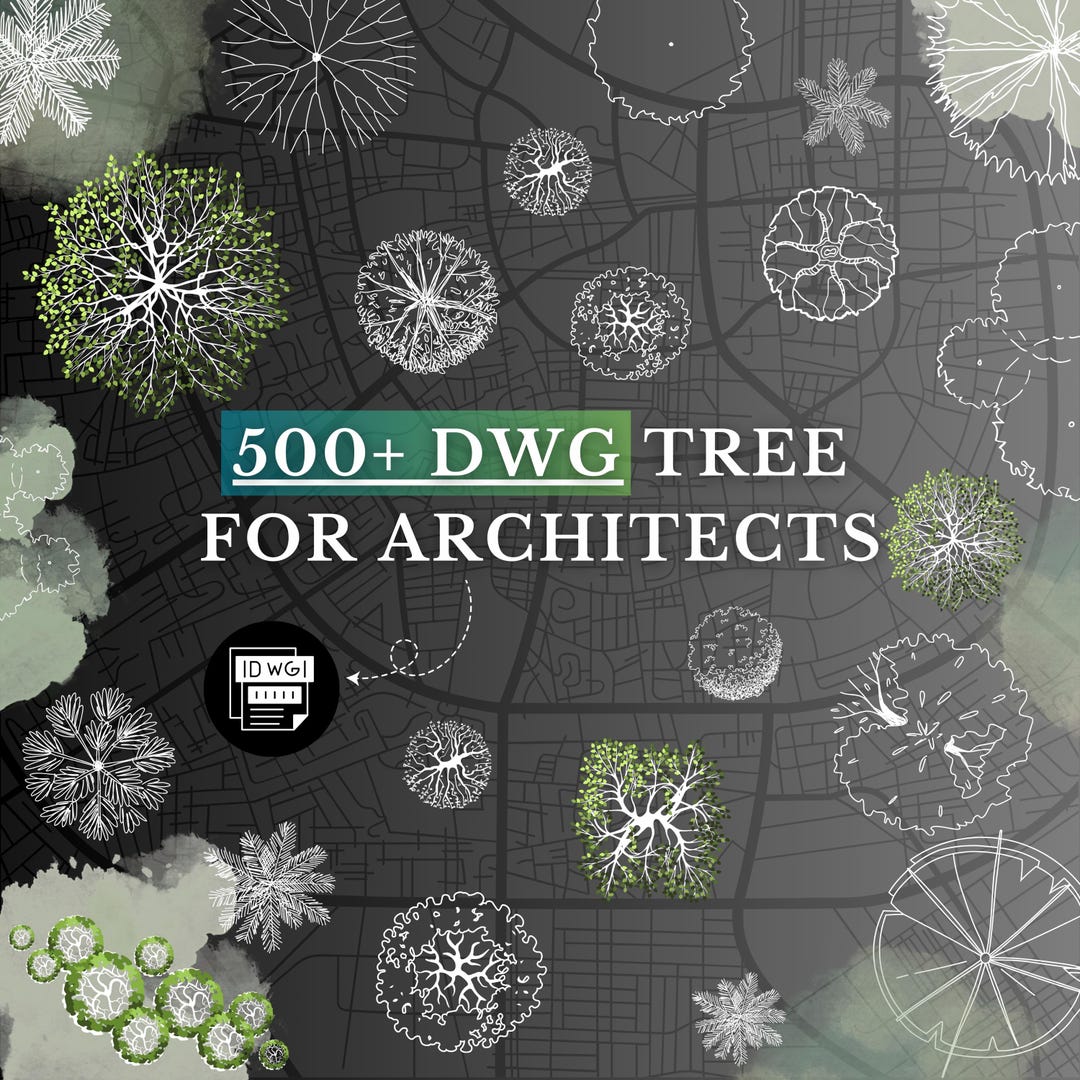 500+ Tree Top View Collection | DWG & DXF Digital Files for Architects ...