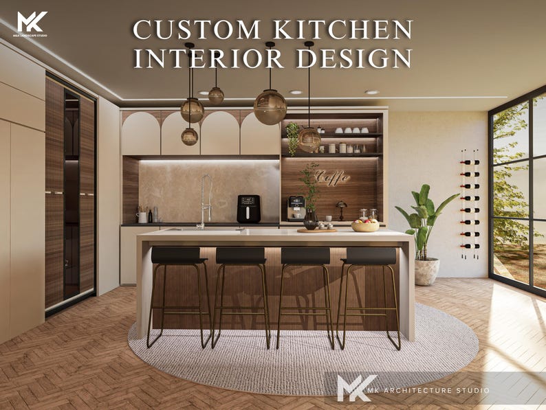 Custom Kitchen Interior Design | 3D Kitchen Design Service | Realistic ...