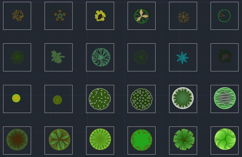 500+ Tree Top View Collection | DWG & DXF Digital Files for Architects ...