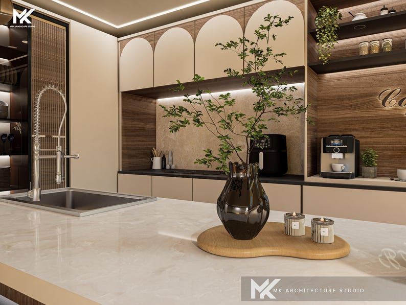 Custom Kitchen Interior Design | 3D Kitchen Design Service | Realistic ...